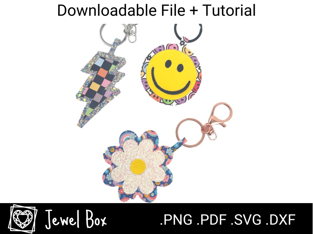Back to School Keychain Charms, Keychain Template SVG, Sizzix, Crafting ...