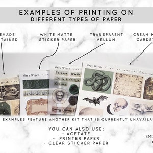 JOURNAL KIT 'dark Academia' Printable Aesthetic Junk Journal Kit ...