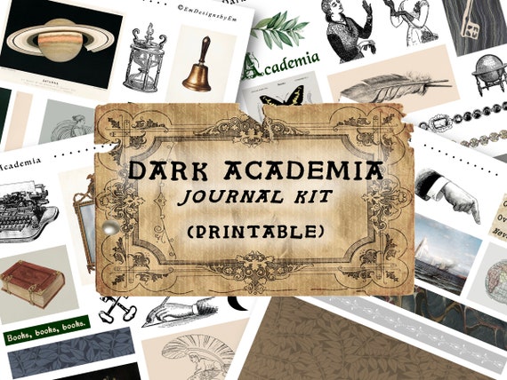 Journal Kit 'dark Academia' Printable Aesthetic Junk - Etsy