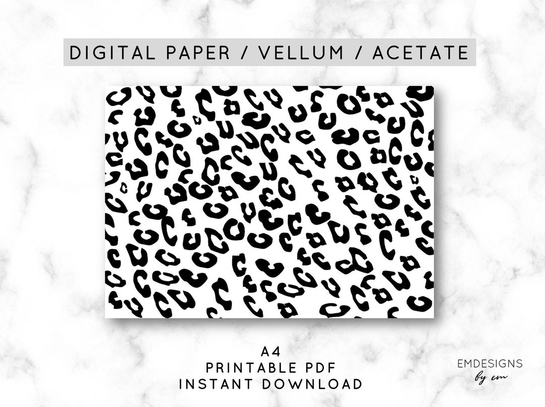 DIGITAL PAPER 'cheetah' - Digital Printable Planner Vellum and Acetate ...