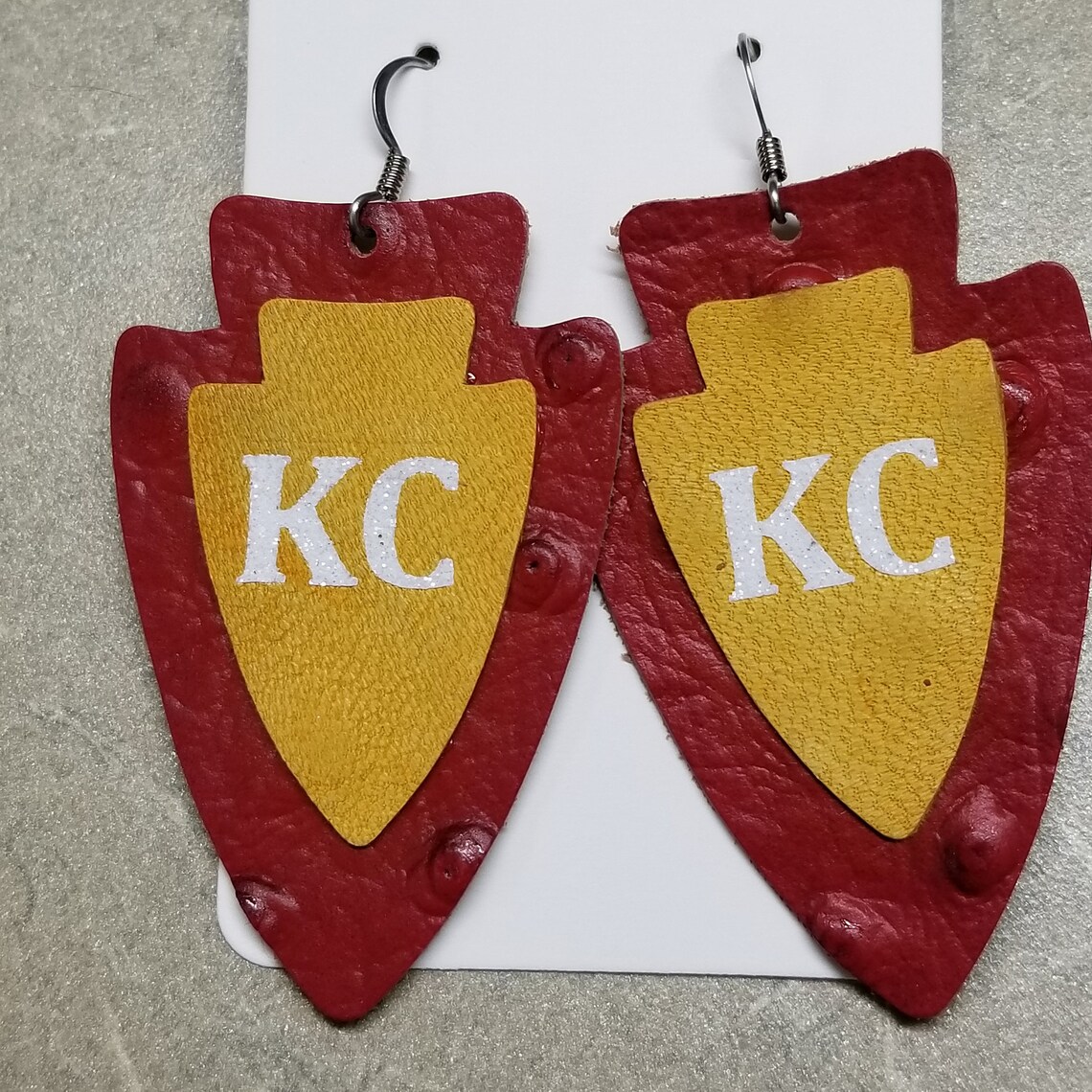 KC Chiefs Earrings - Etsy