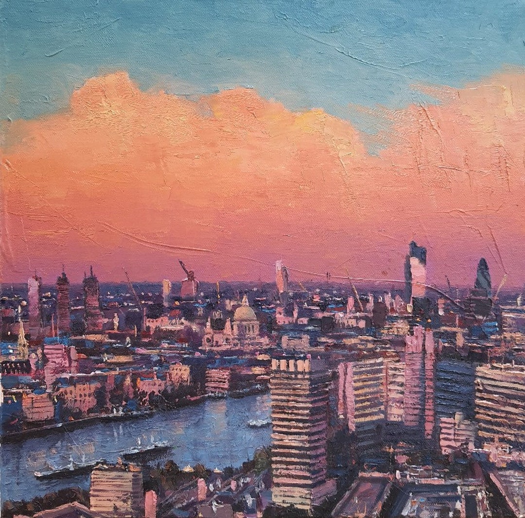 London Skyline, Oil Painting on Canvas - Etsy