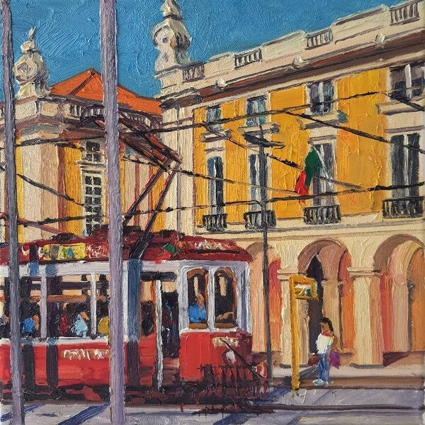 Lisbon Oil Painting - Etsy