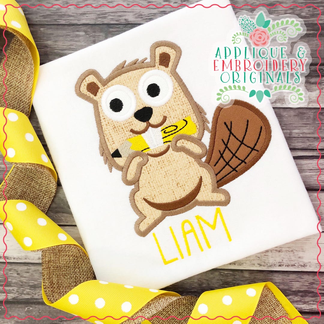 Applique and Embroidery Originals Digital Design 2011 Beaver With ...