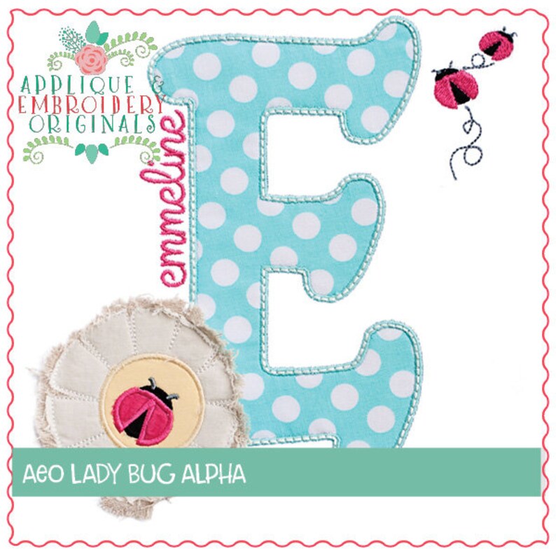 Applique and Embroidery Originals Digital Design AEO 1777 Lady Bug ...