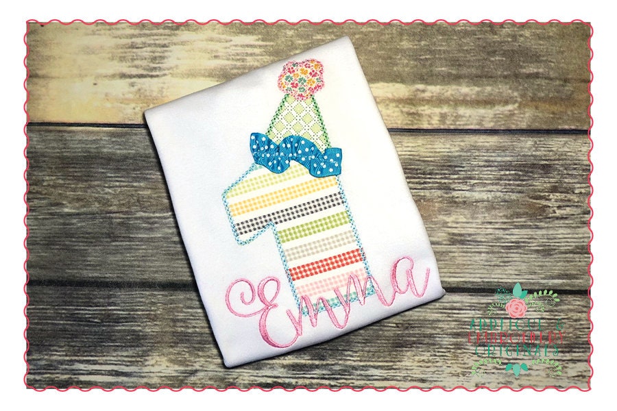 Applique and Embroidery Originals Digital Design 499 Birthday | Etsy