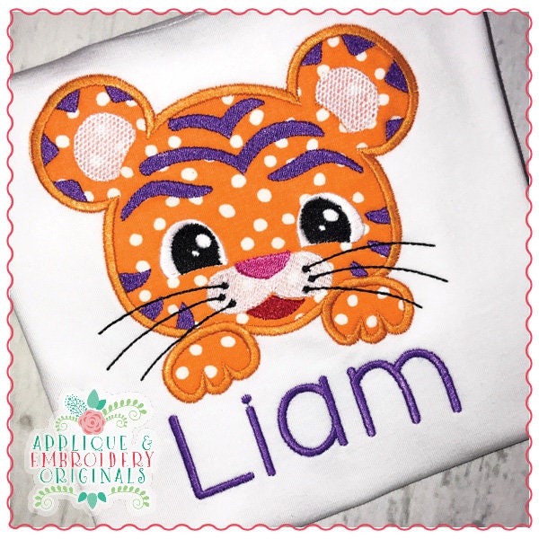 Applique and Embroidery Originals Digital Design 1628 Tiger | Etsy