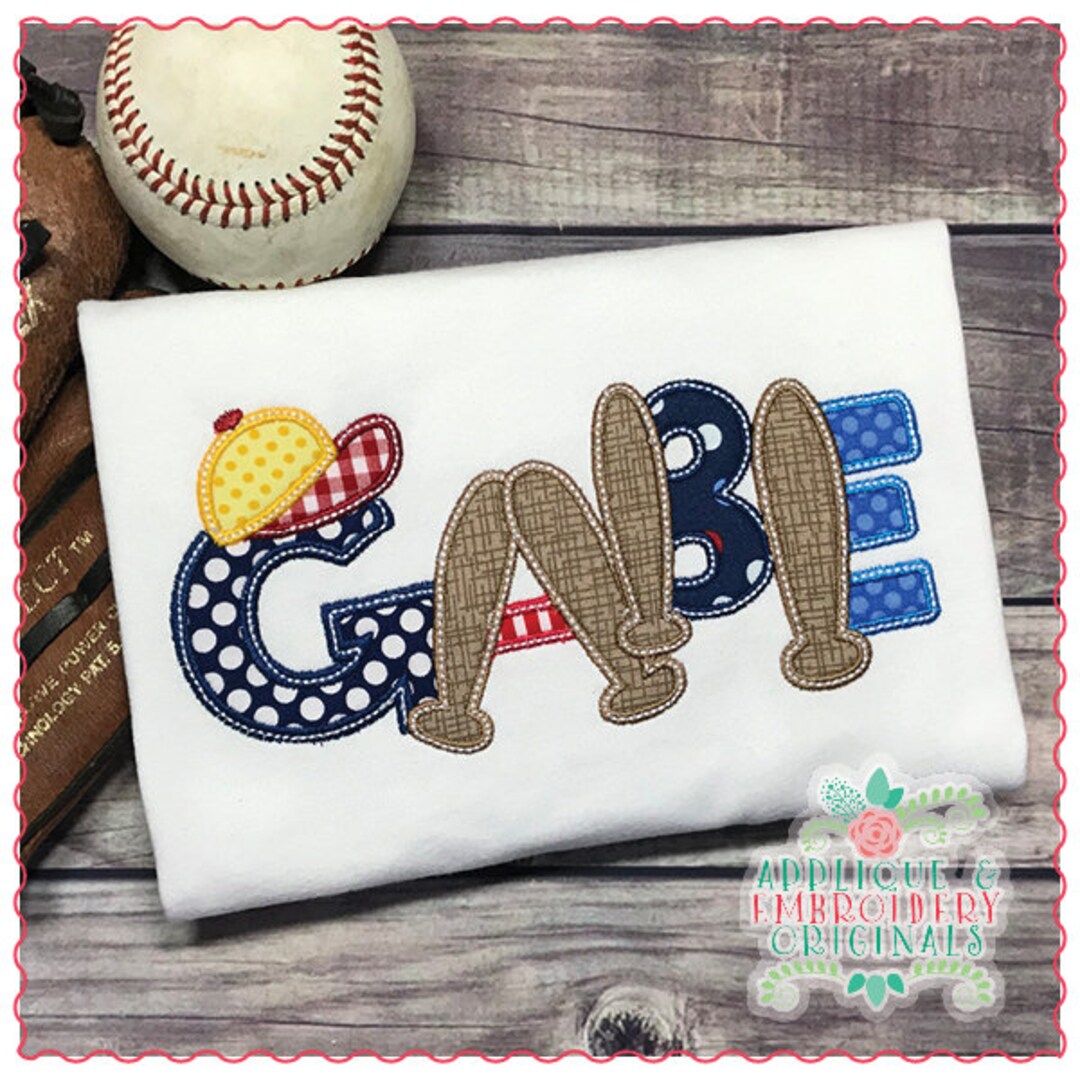 Applique and Embroidery Originals Digital Design - 1437 Baseball Mini ...