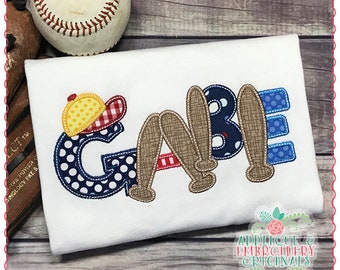 Baseball Embroidery Font - Etsy
