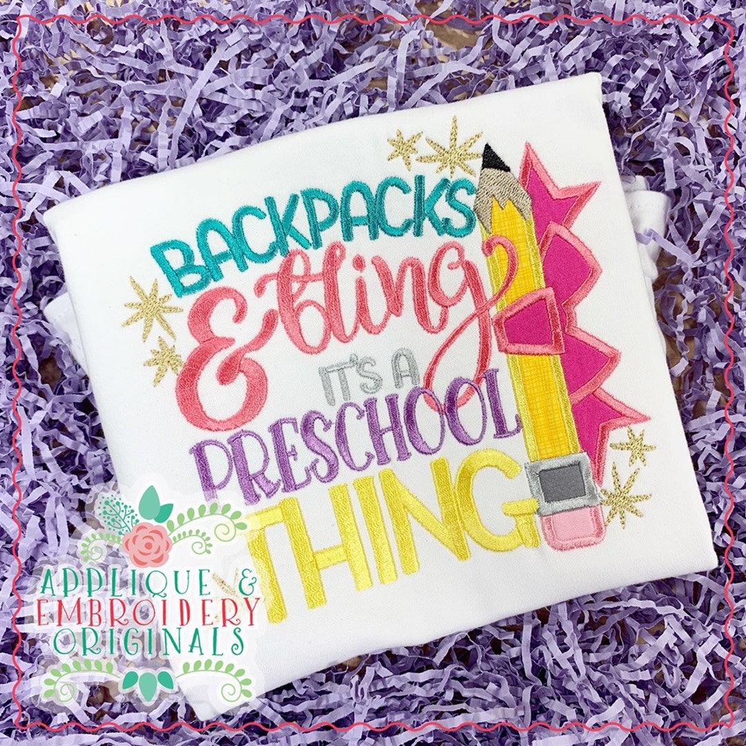 Applique & Embroidery Originals Digital Design 1855 Backpacks and Bling ...