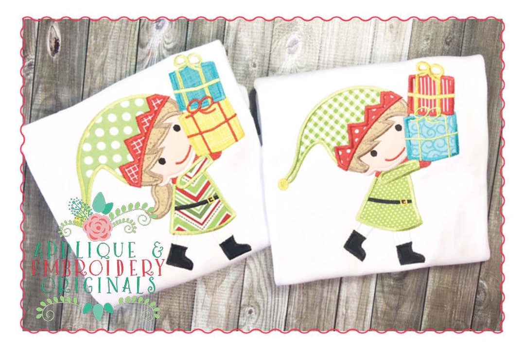 Applique and Embroidery Originals Digital Design -- 096 Christmas Elf ...