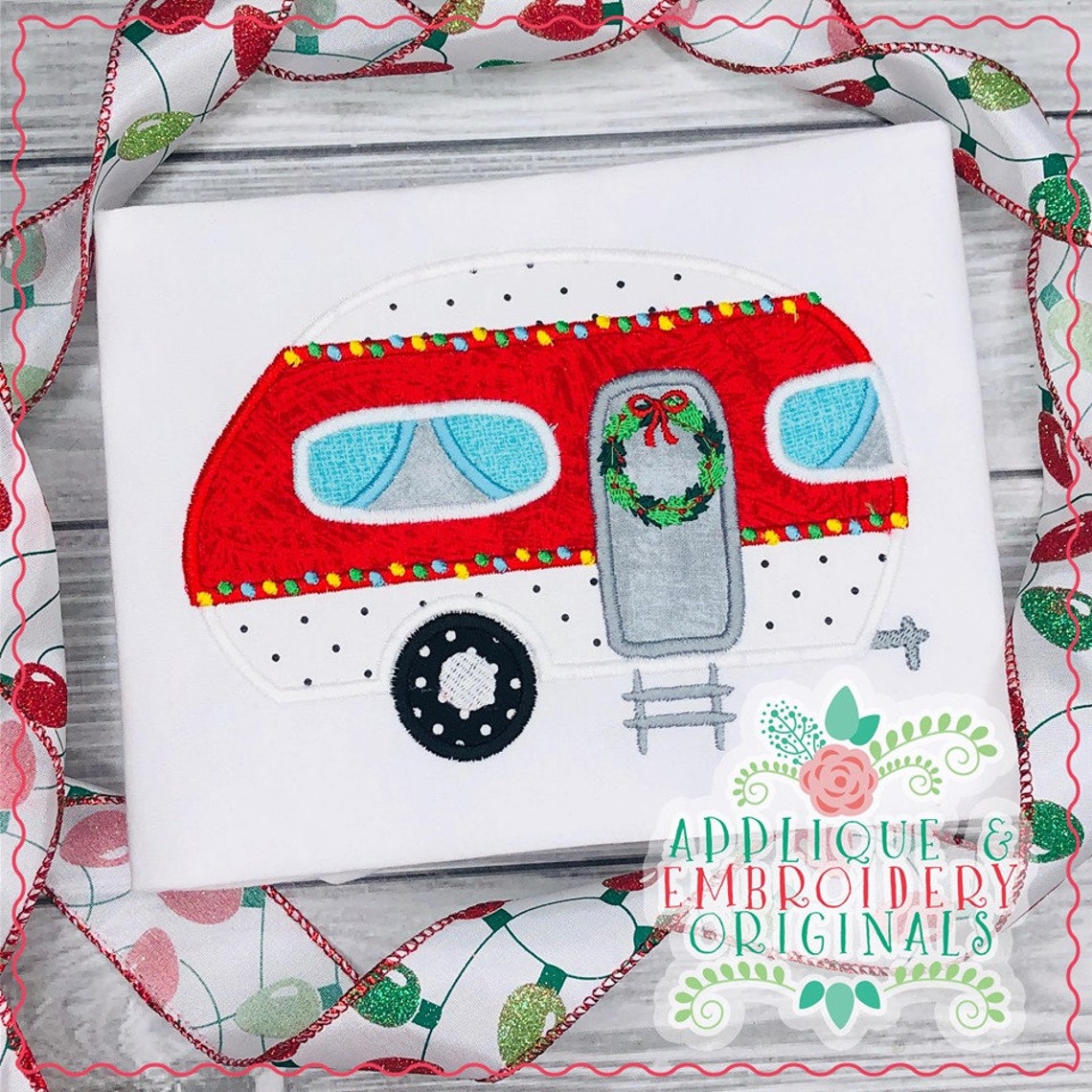 Applique & Embroidery Originals Digital Design 2249 Christmas Camper ...