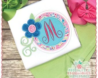 Flower Circle Embroidery Design - Etsy