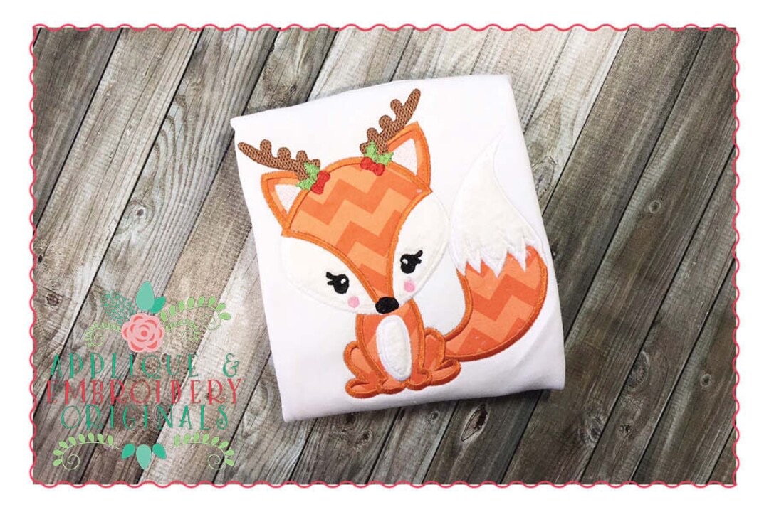 Applique and Embroidery Originals Digital Design -- 143 Fox With ...