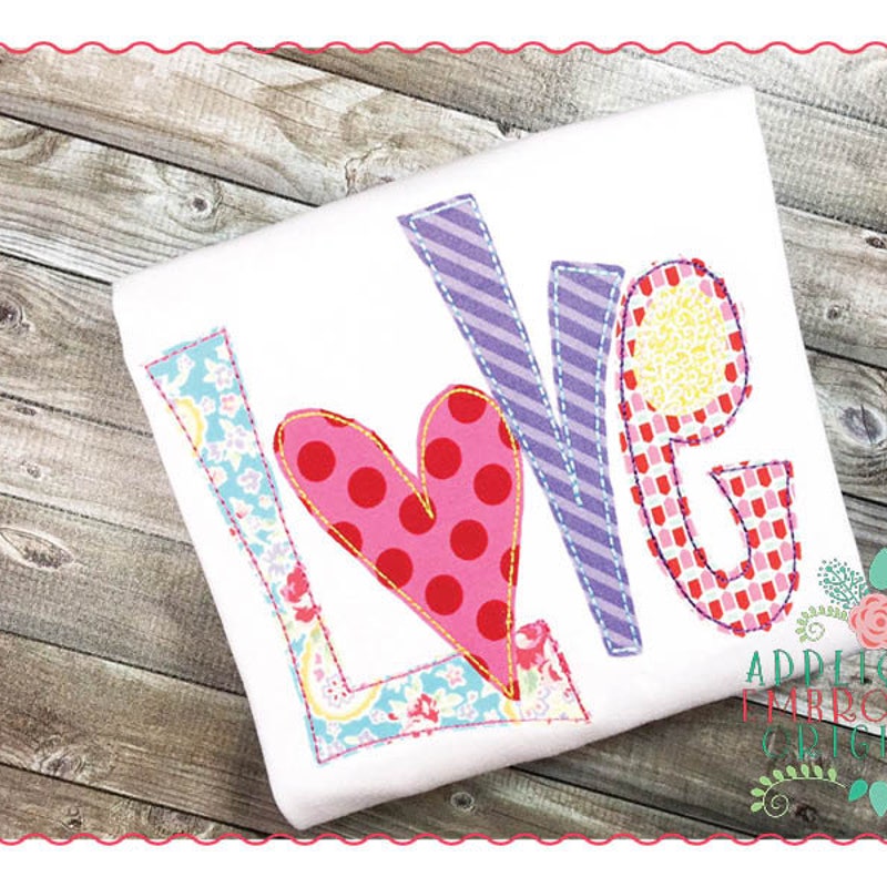 Love Applique Design - Etsy
