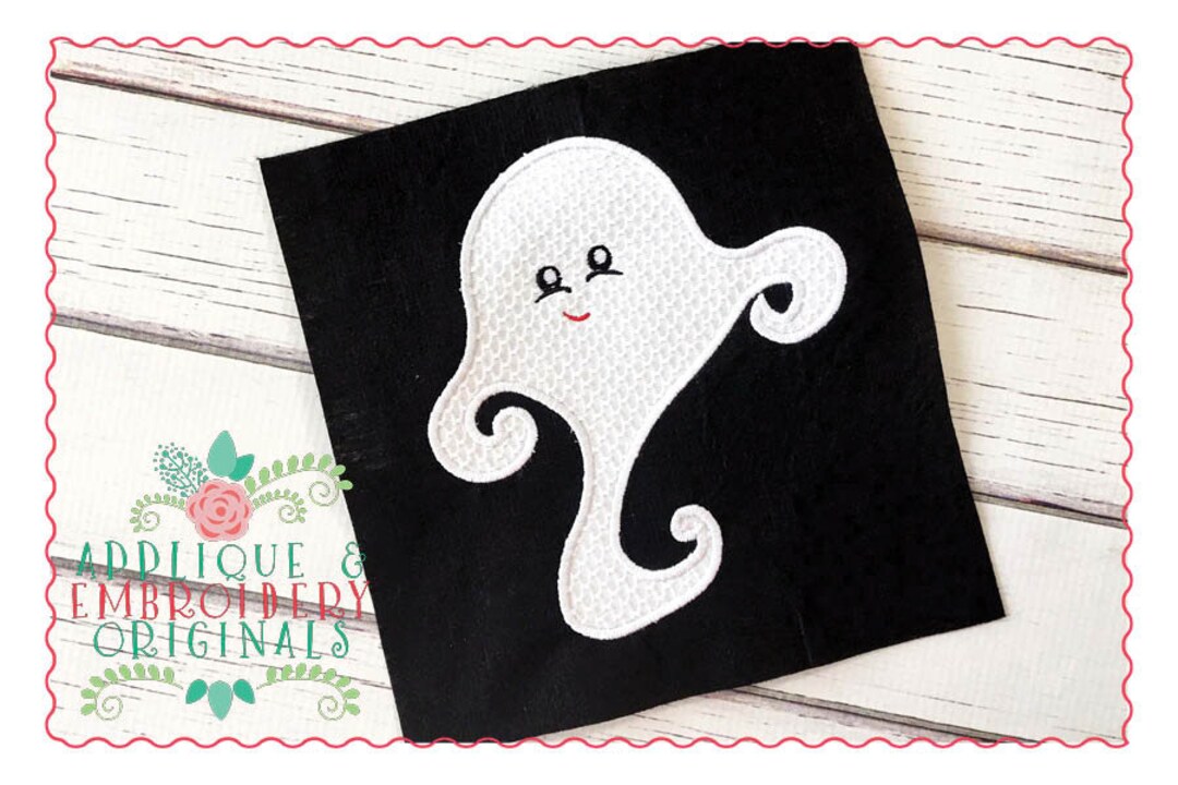 Applique and Embroidery Originals Digital Design - Ghost Curly Applique ...