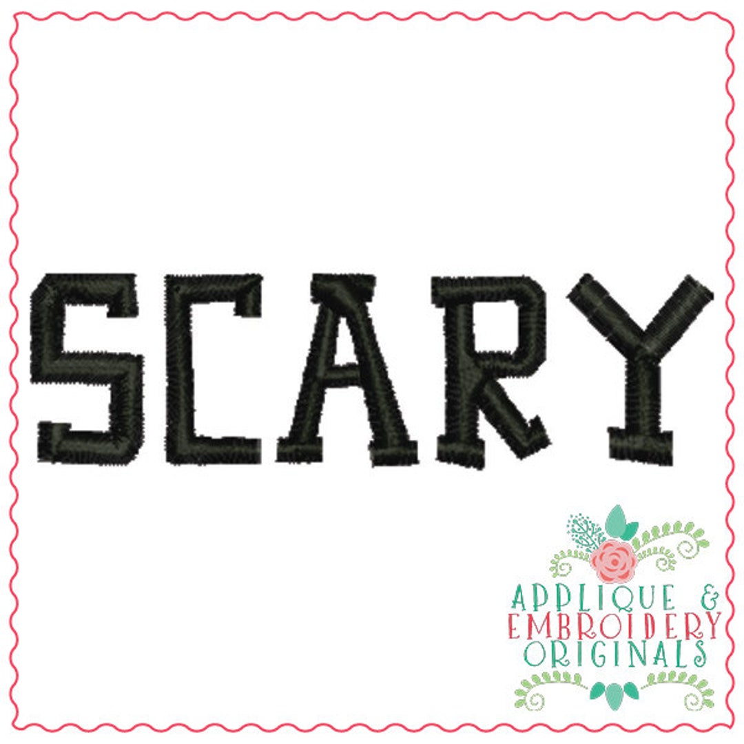 Applique and Embroidery Originals Digital Design - 646 Scary Embroidery ...