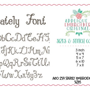 Applique and Embroidery Originals Digital Design - 259 Stately ...