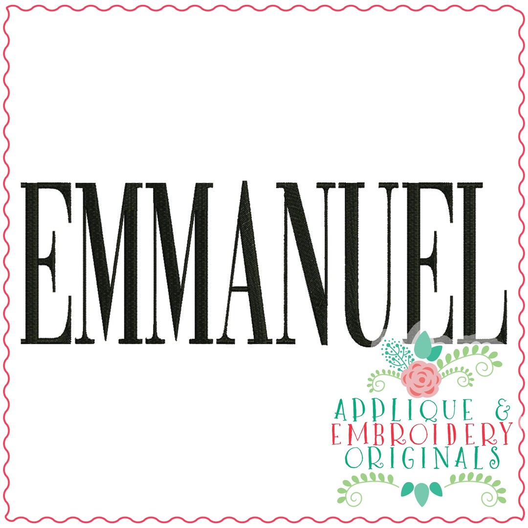 Applique & Embroidery Originals Digital Design 3549 EMMANUEL Christmas ...