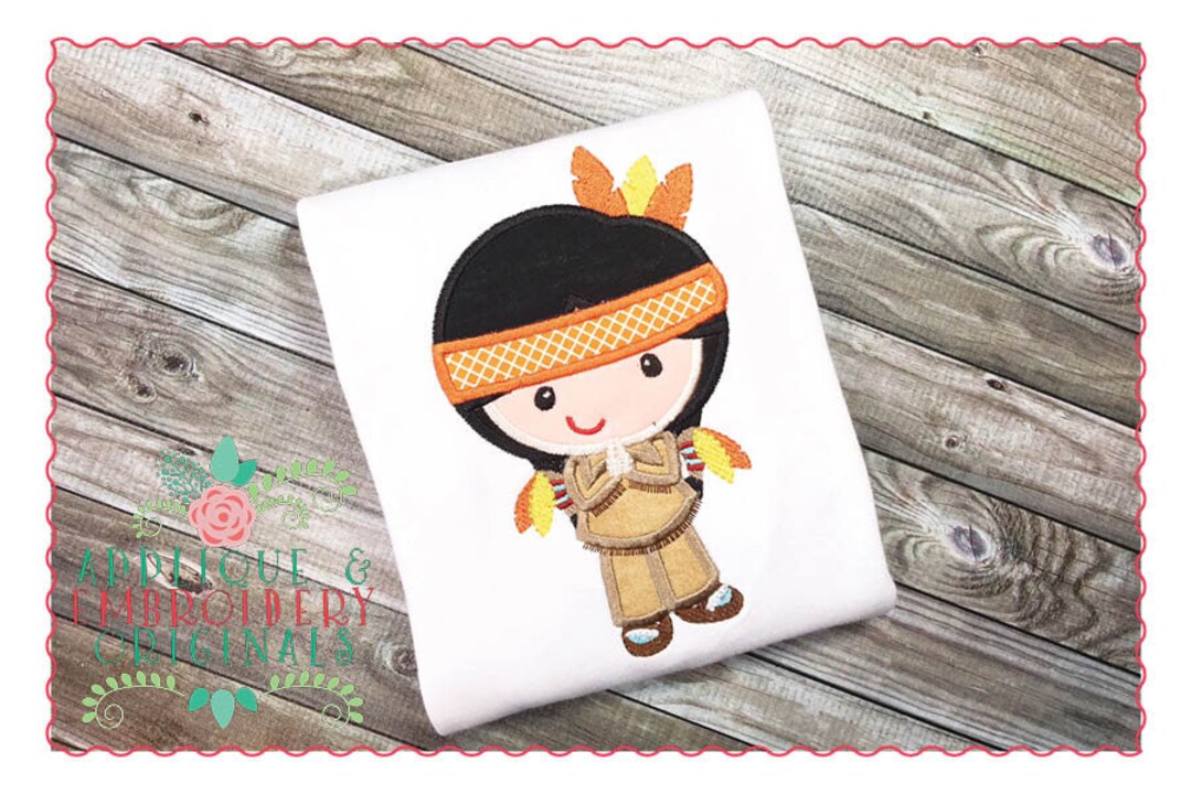 Applique and Embroidery Originals Digital Design--064 Native American ...