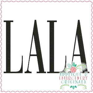 Applique & Embroidery Originals Digital Design 3794 LALA WORD ART ...