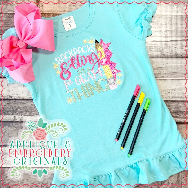 Applique & Embroidery Originals Digital Design 1856 Backpacks and Bling ...