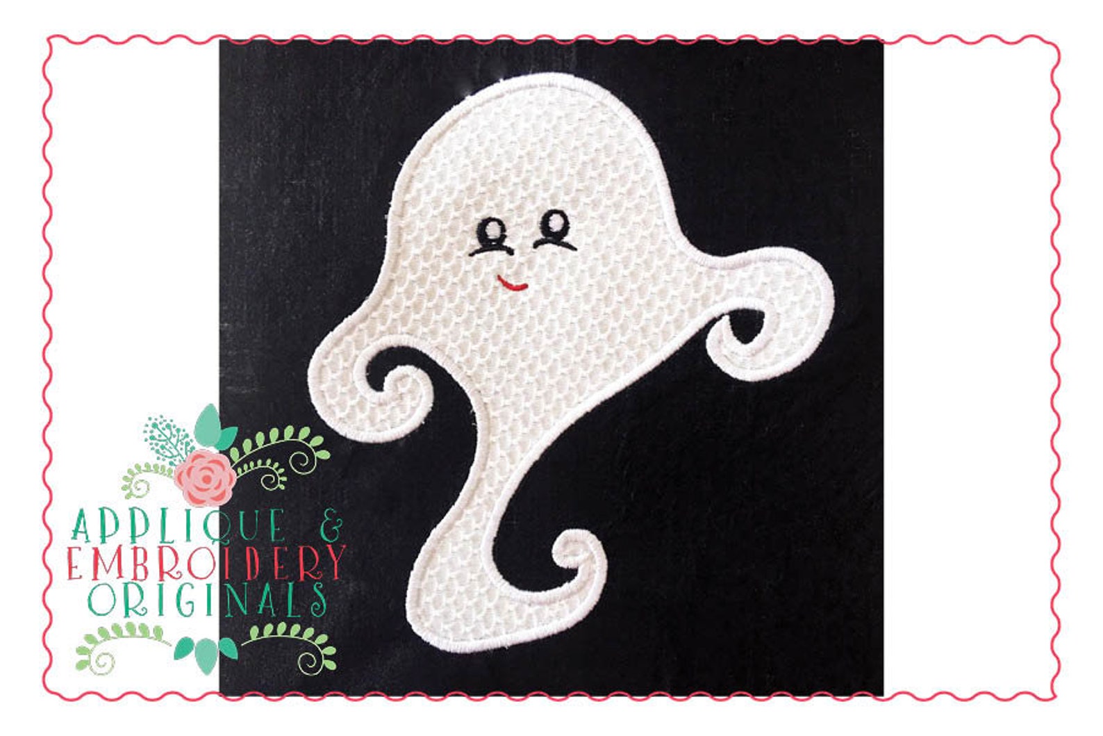 Applique and Embroidery Originals Digital Design - Ghost Curly Applique ...