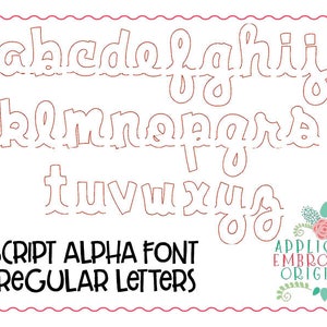 Applique and Embroidery Originals Digital Design - 182 Applique Script ...