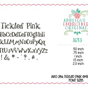 Applique and Embroidery Originals Digital Design- 246 Tickled Pink ...