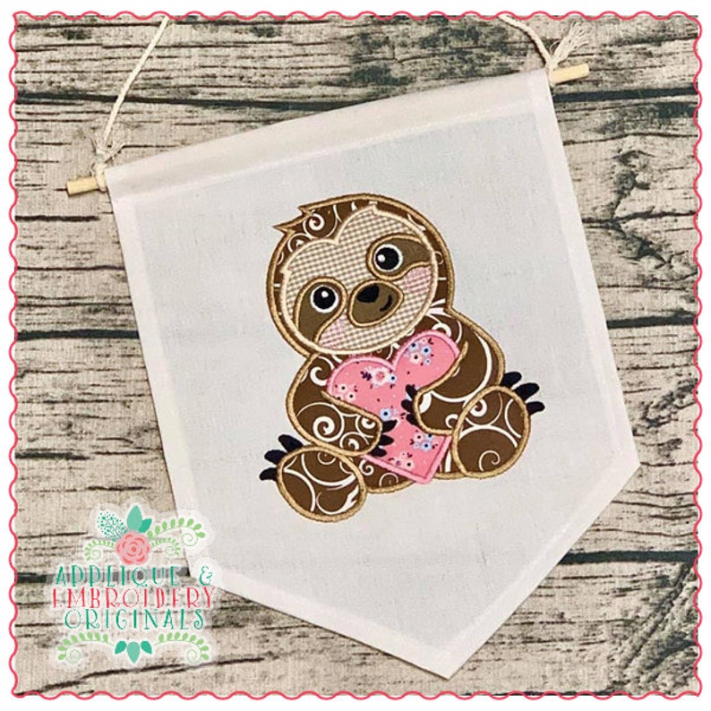 Applique & Embroidery Originals Digital Design 1403 Sloth - Etsy
