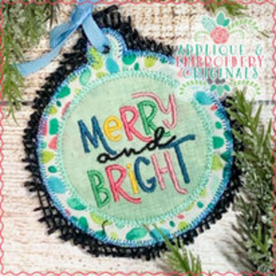 Applique & Embroidery Originals Digital Design 2850 Merry and Bright ...