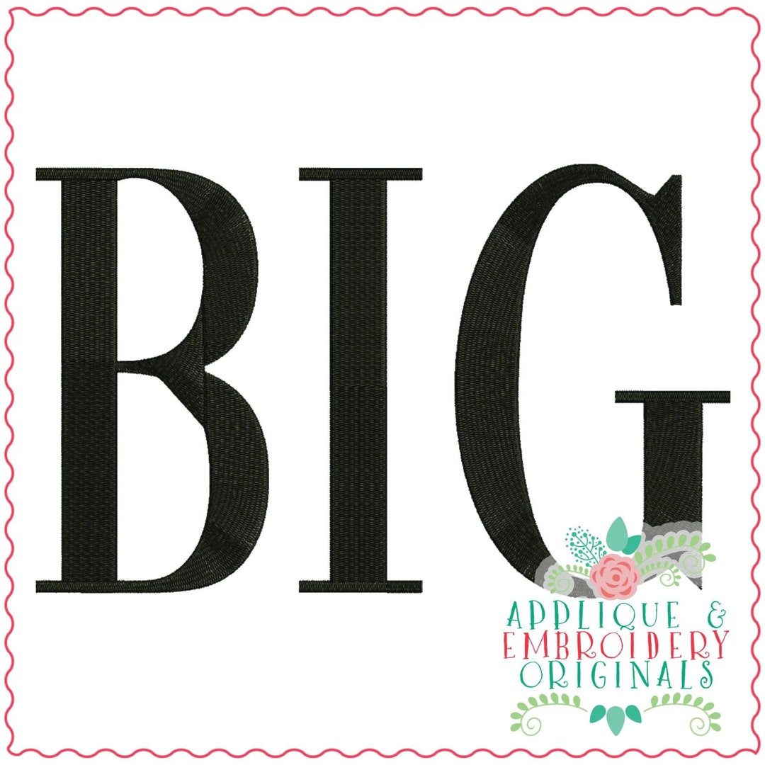 Applique & Embroidery Originals Digital Design 3607 Big Word Art ...