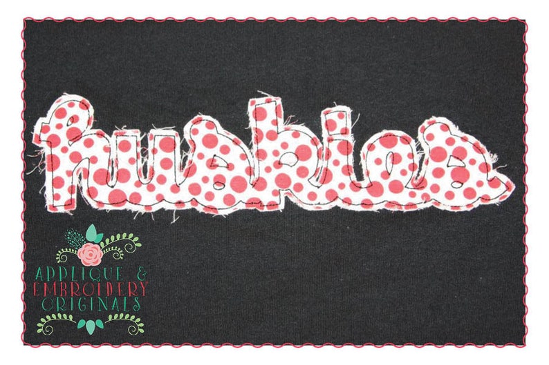 Applique and Embroidery Originals Digital Design - 182 Applique Script ...