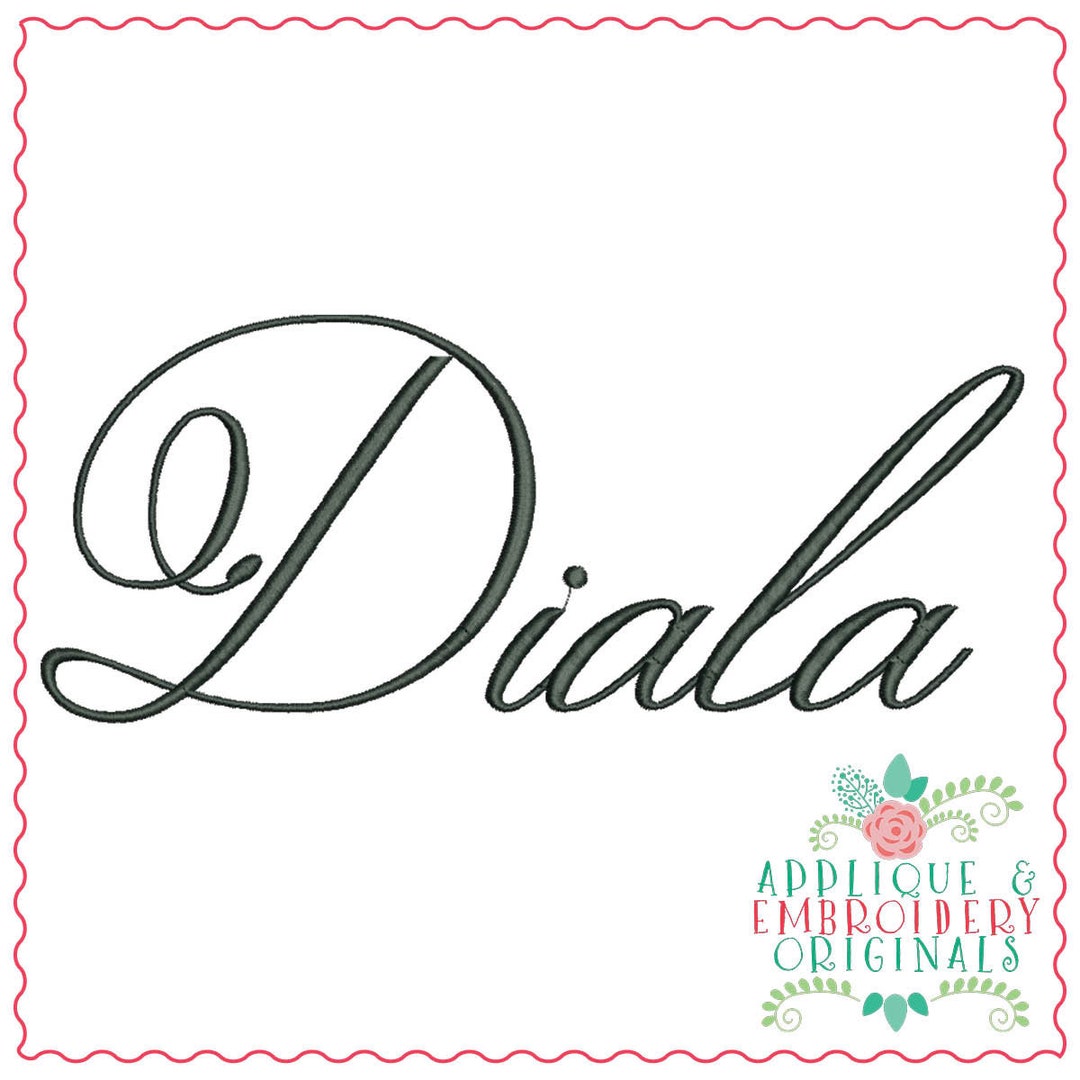 Applique and Embroidery Originals Digital Design- 1350 Diala Monogram ...