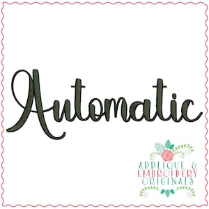 Applique and Embroidery Originals Digital Design- 3241 Automatic Script ...