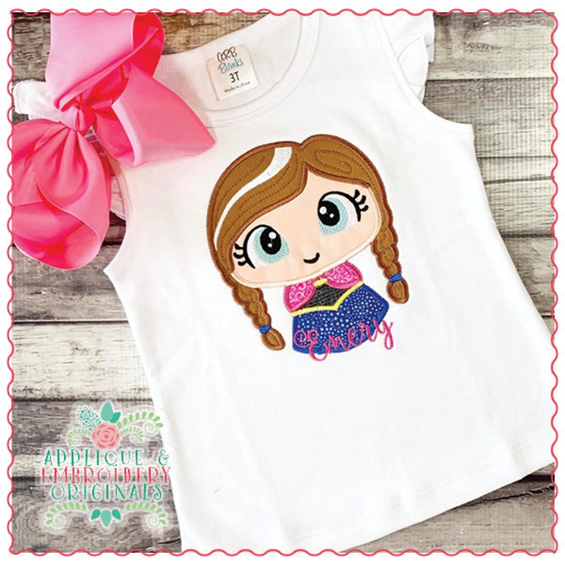 Applique and Embroidery Originals Digital Design 1688 Anna Ice Princess ...