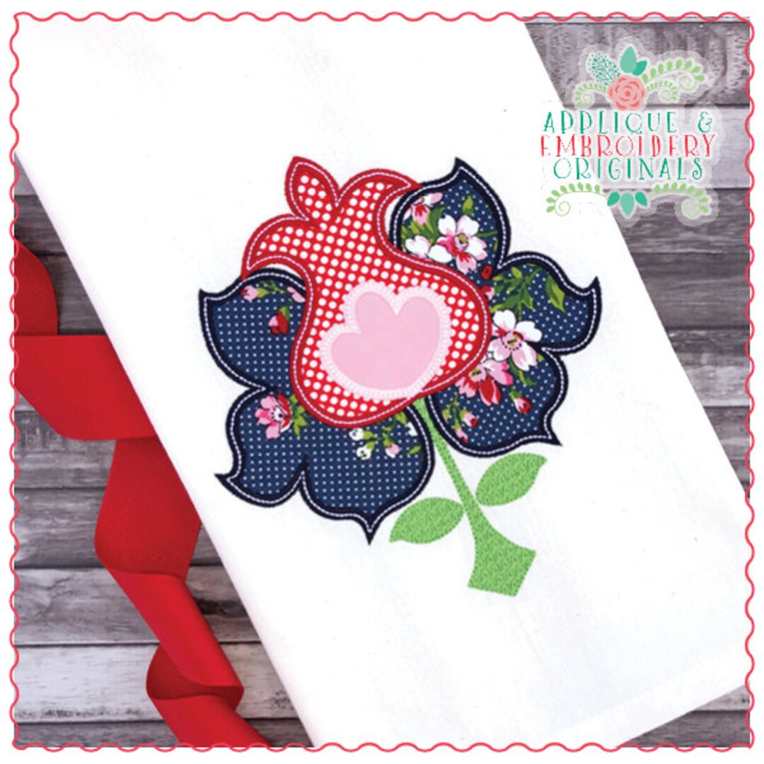 Applique & Embroidery Originals Digital Design - 1472 Bohemian Flower ...