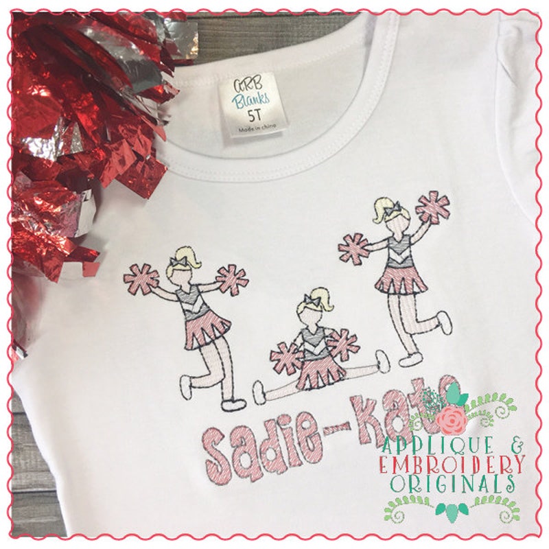 Cheerleader Applique - Etsy