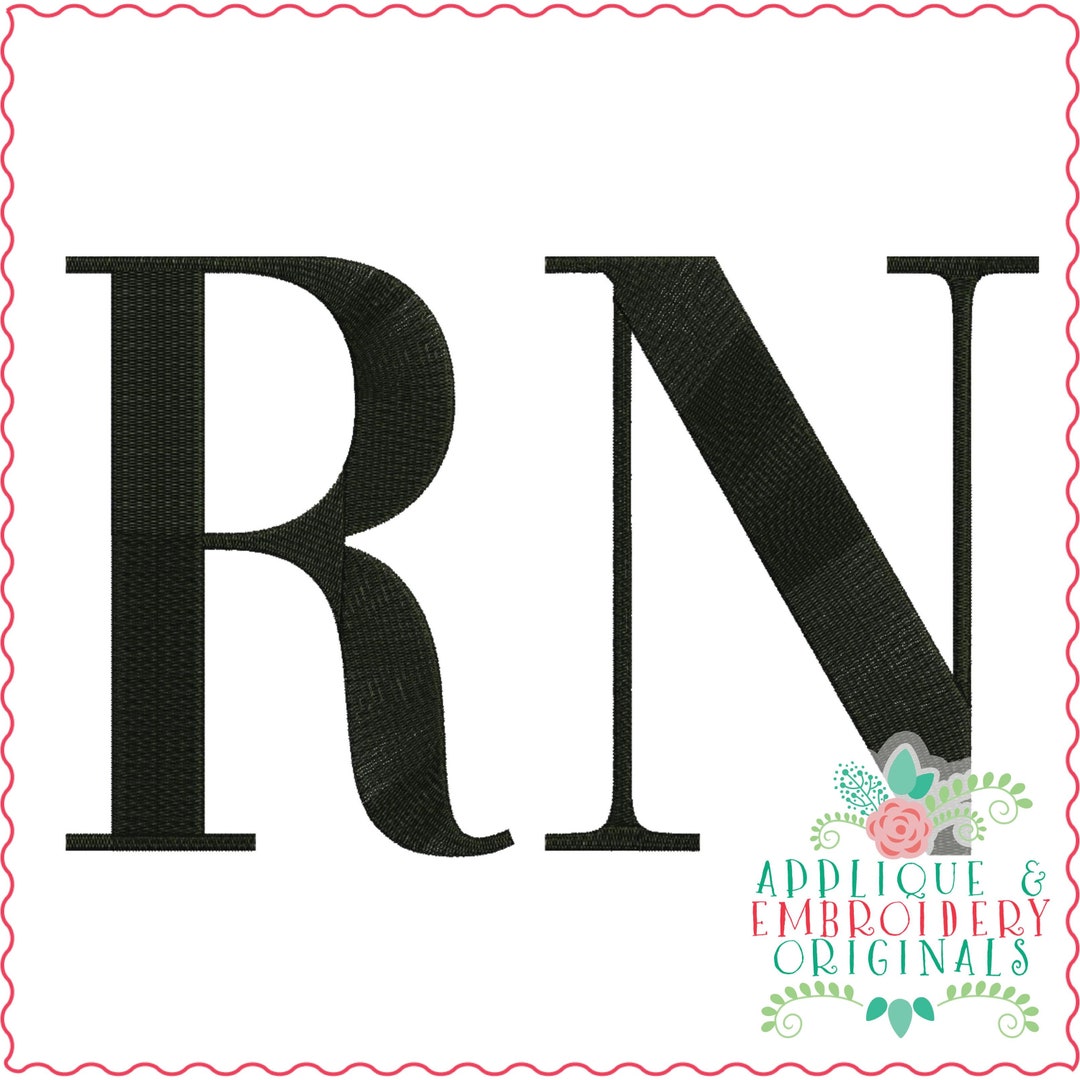 Applique & Embroidery Originals Digital Design 3856 RN Word Art ...