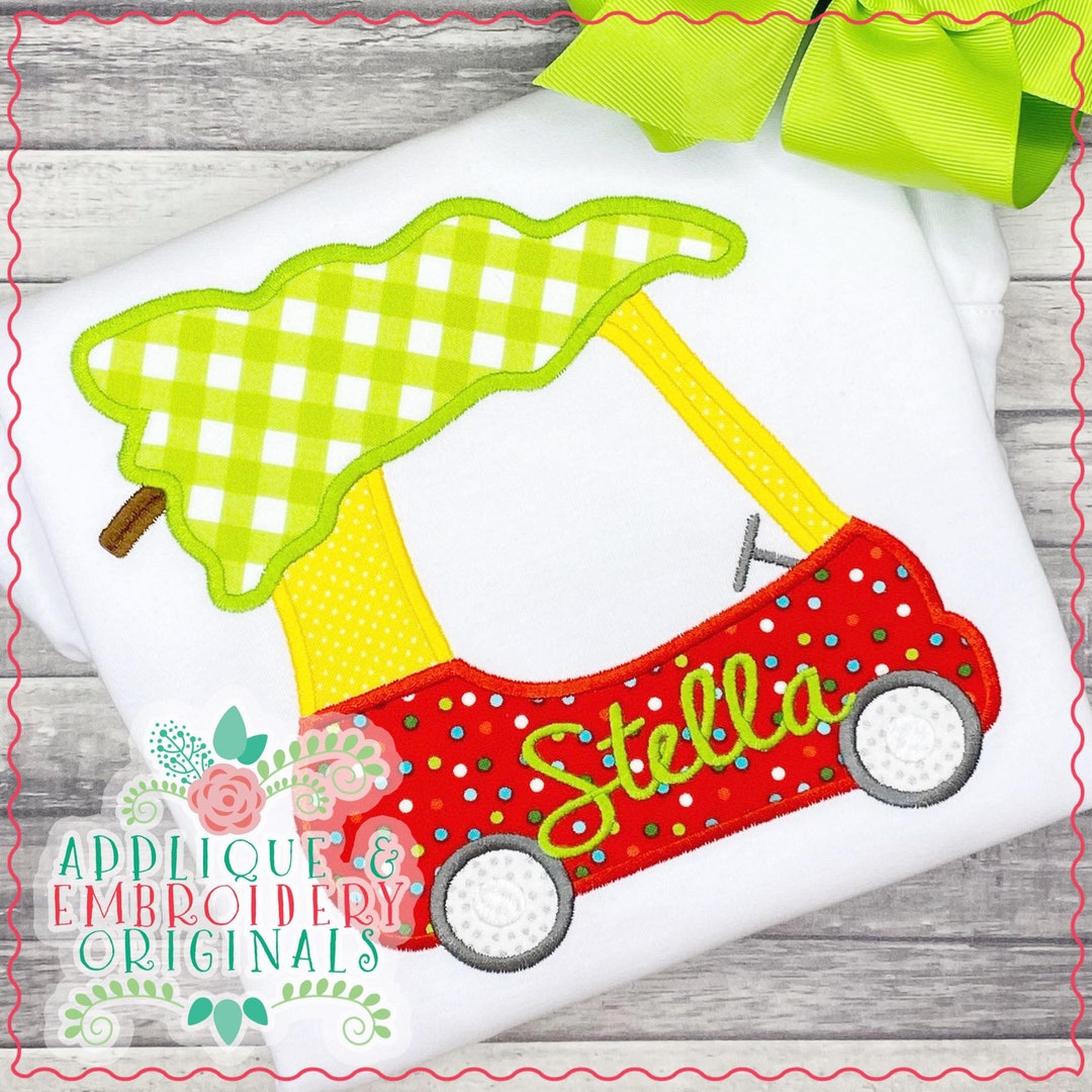 Applique & Embroidery Originals Digital Design 2862 Toy Car With Tree ...
