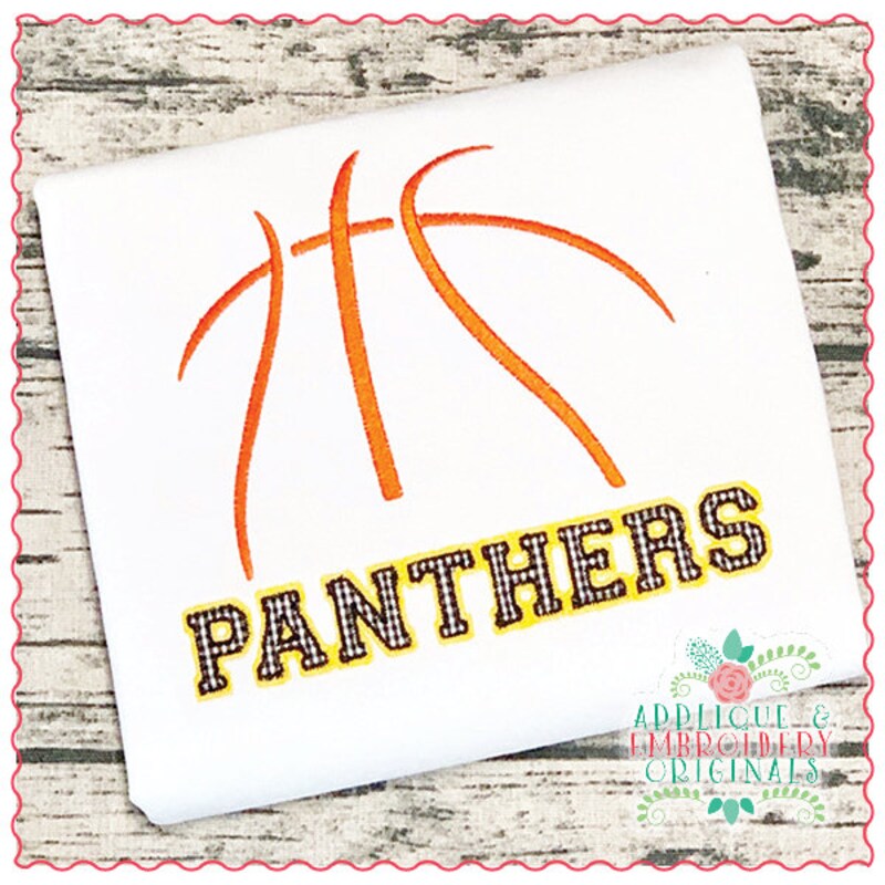 Basketball Embroidery Design - Etsy