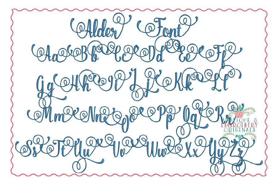 Applique and Embroidery Originals Digital Design 151 Alder - Etsy