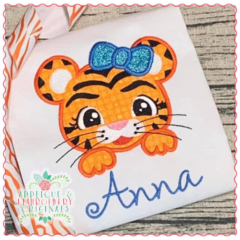 Tiger Applique - Etsy