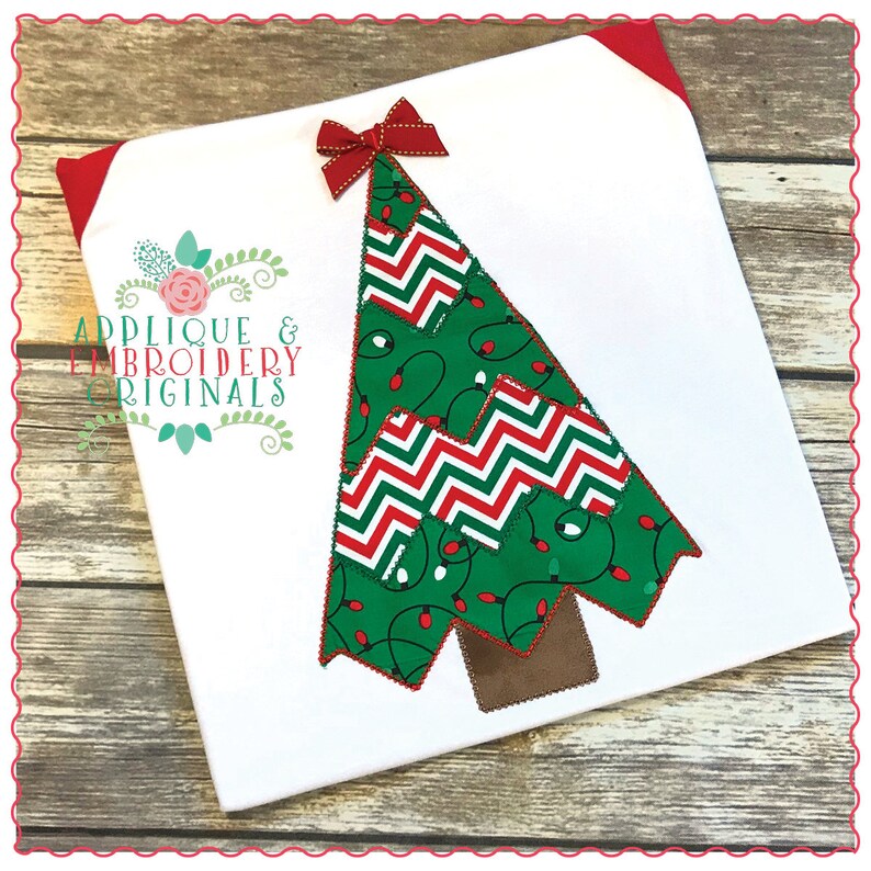 Applique & Embroidery Originals Digital Design 1220 Chrvron Christmas ...