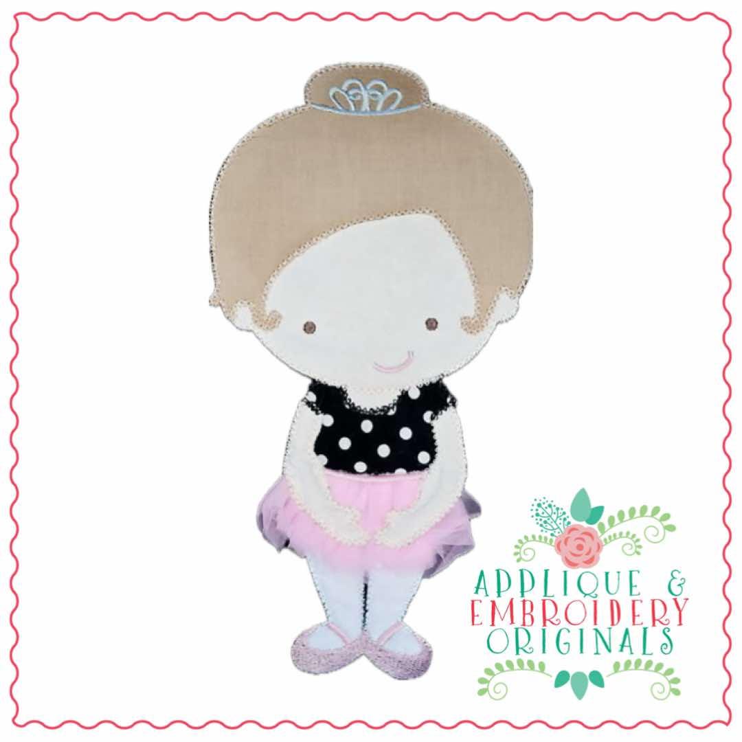 Applique & Embroidery Originals Digital Design 4295 Ballet Girl With ...