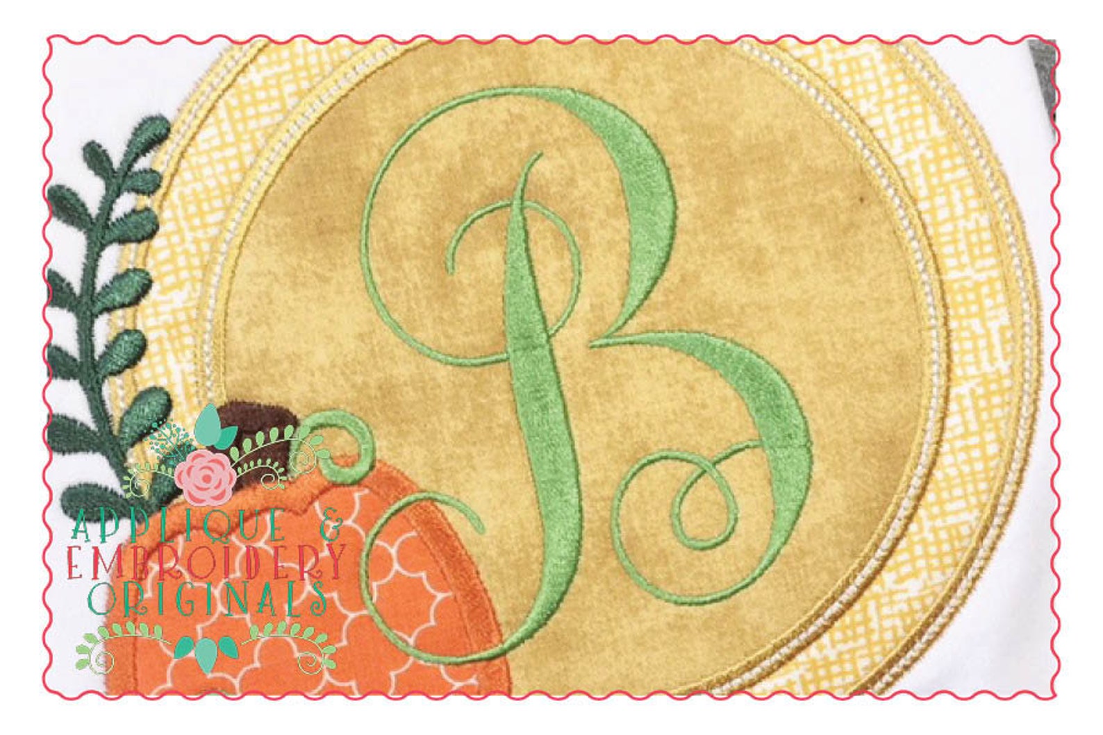 Applique and Embroidery Originals Digital Design-163 Monogram She ...