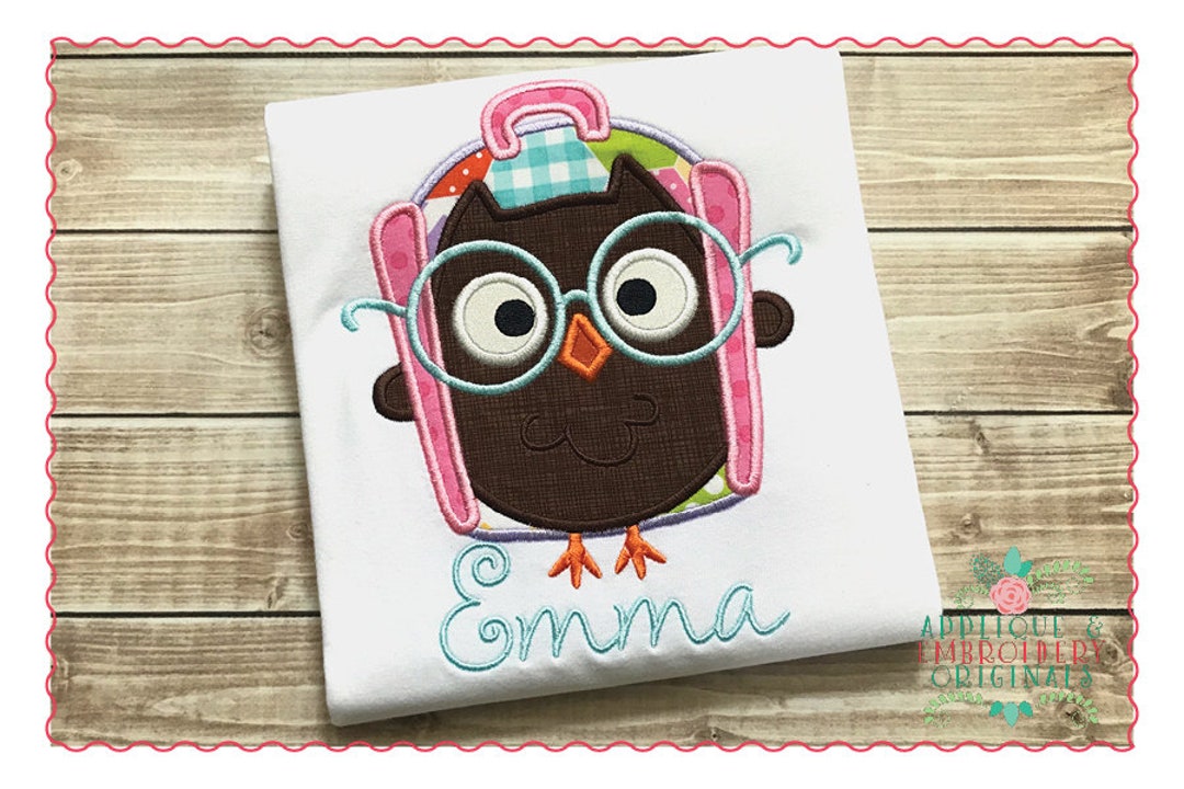 Applique and Embroidery Originals Digital Design - 423 Owl Backpack ...