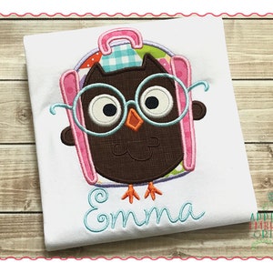 Applique and Embroidery Originals Digital Design - 423 Owl Backpack ...