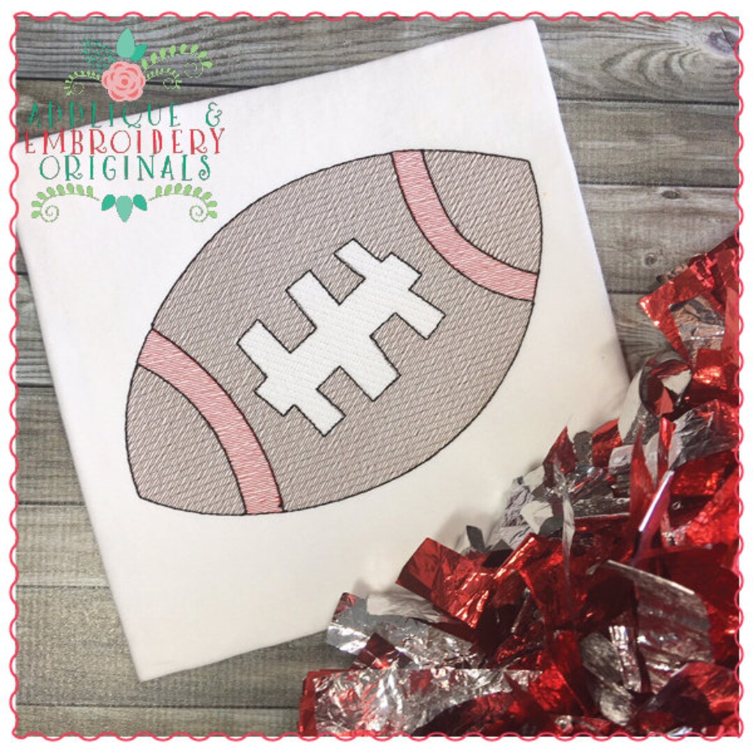 Applique and Embroidery Originals Digital Design 554 Football Simple ...