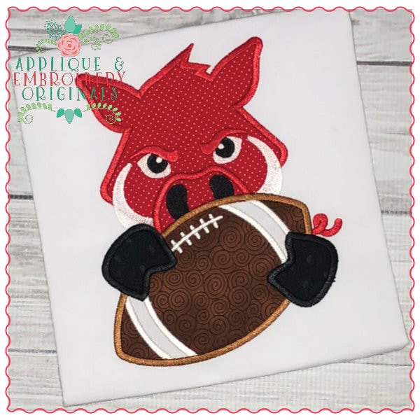 Razorback Embroidery Design - Etsy